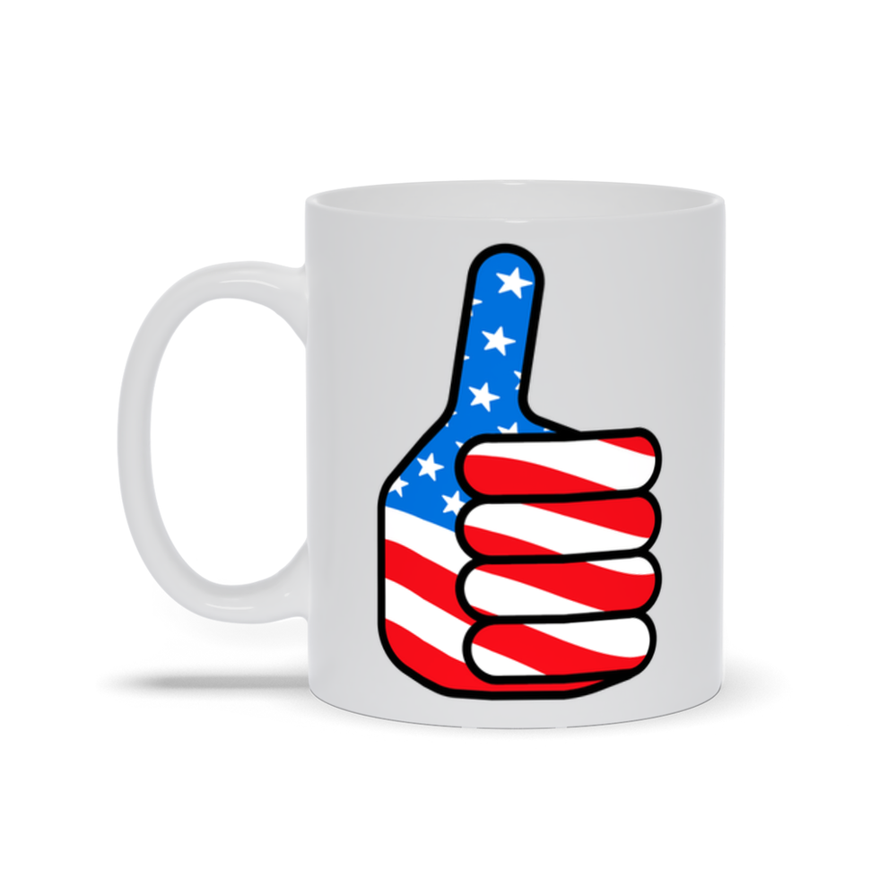 American Flag Thumbs Up Coffee Mug – Coffee Mugs and Hats